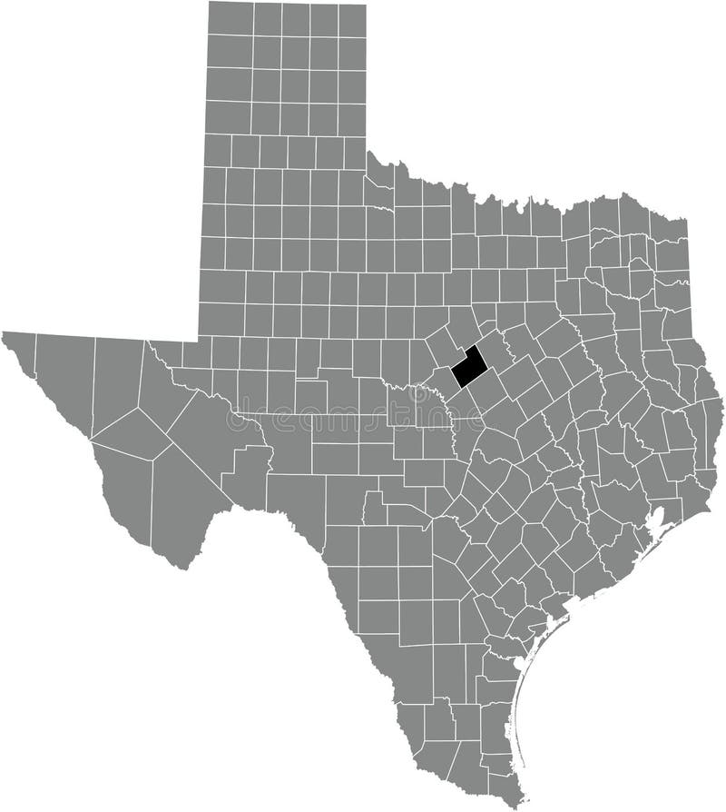 Location Map of the Hamilton County of Texas, USA Stock Vector ...