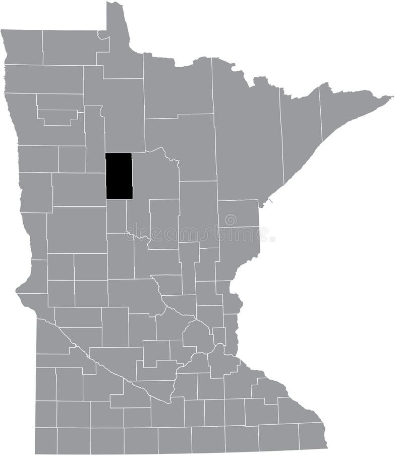 Map of Hubbard in Minnesota Stock Vector - Illustration of cartography ...