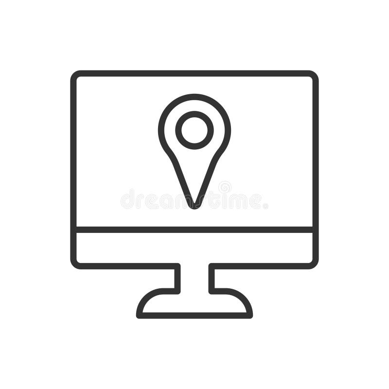 Location Map Icon stock illustration. Illustration of sign - 364490207