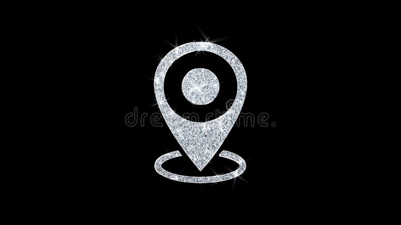Location Pin Icon Appearing Pointer, 4K Video GPS Movement Pin Showing ...