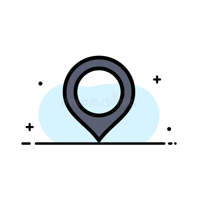 Location, Map, Marker, Mark Business Flat Line Filled Icon Vector ...