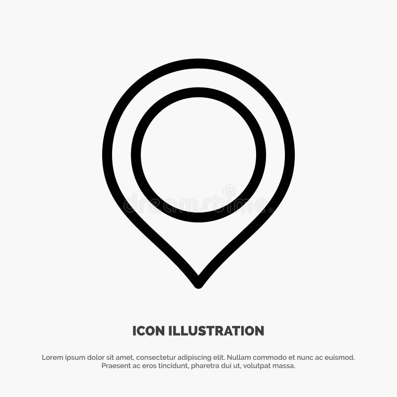 Location, Map, Marker, Mark Line Icon Vector Stock Vector ...
