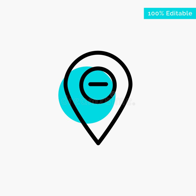 Location, Map, Marker, Pin Turquoise Highlight Circle Point Vector Icon ...