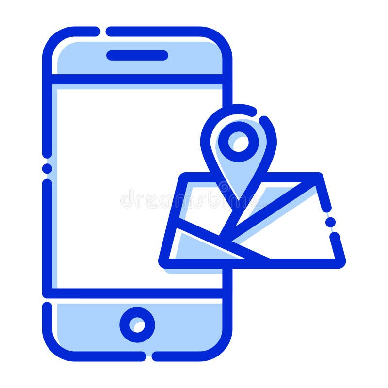 Location, Map, Mobile Location, Mobile Fully Editable Vector Icon Stock ...