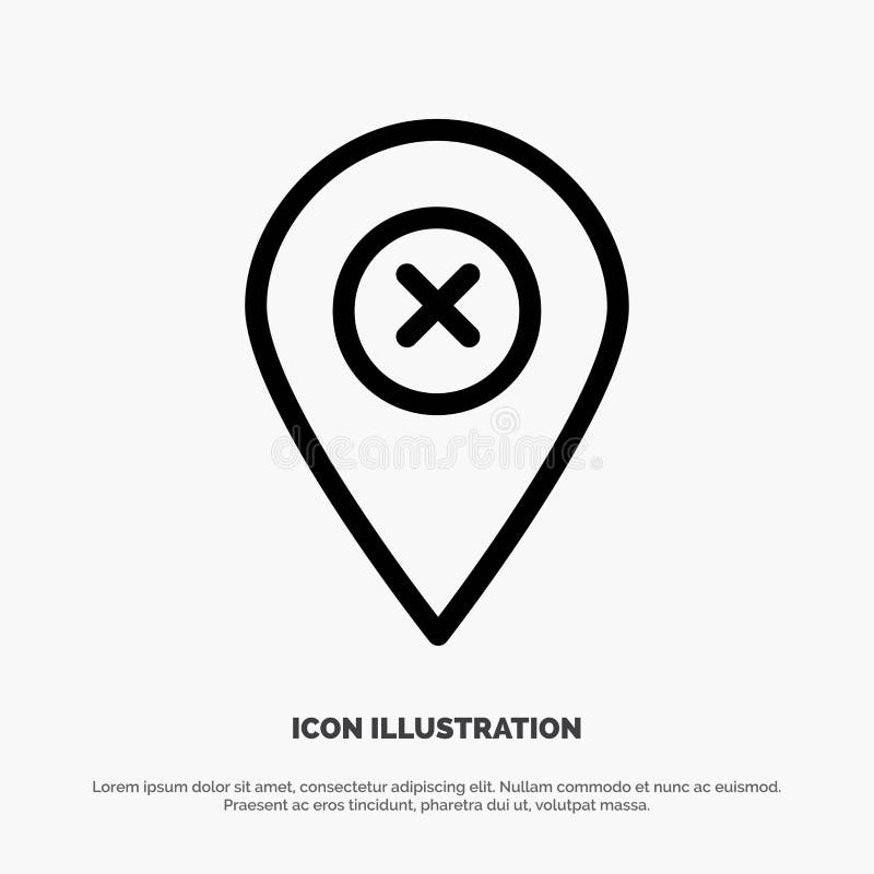 Location, Map, Navigation, Pin Line Icon Vector Stock Vector ...