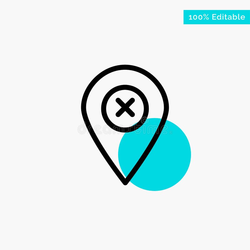 Location, Map, Navigation, Pin Turquoise Highlight Circle Point Vector ...