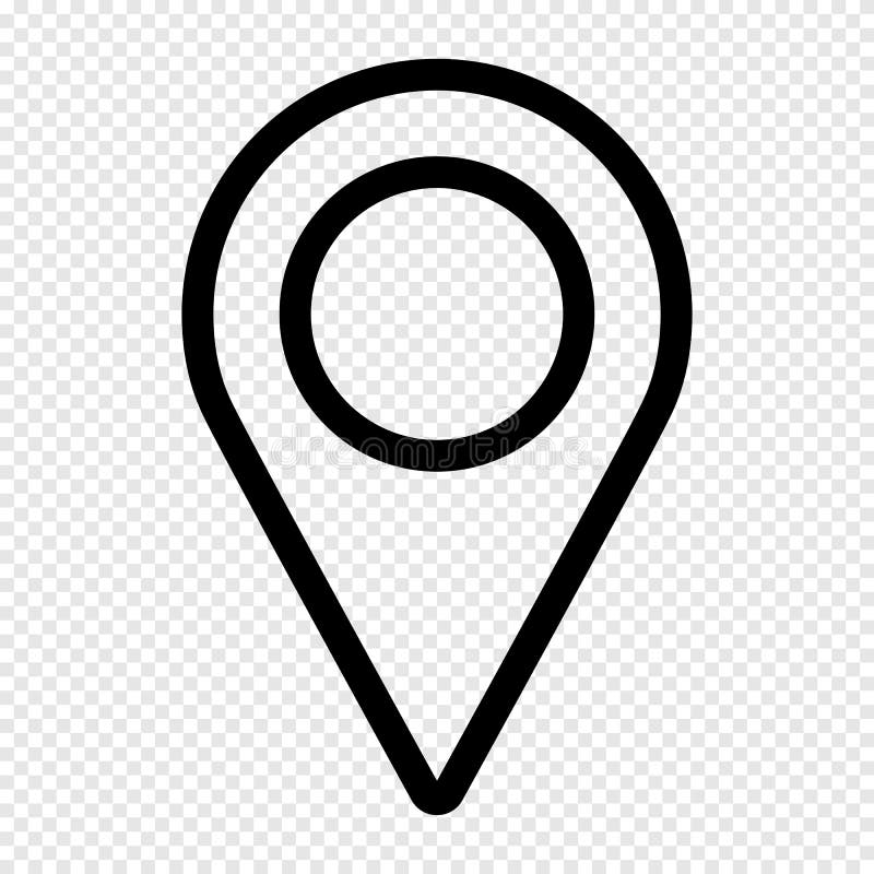 Location or Map Pin Icon. Outline Style Stock Vector - Illustration of ...