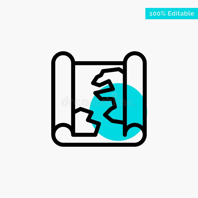 Location, Map, Pin, Point Turquoise Highlight Circle Point Vector Icon ...