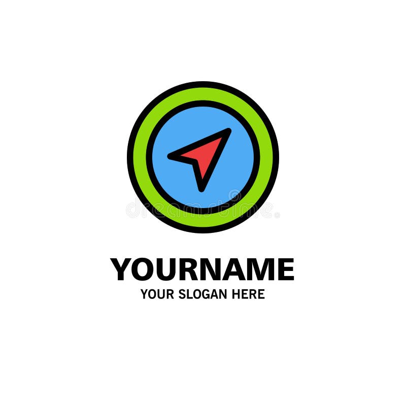 Location, Map, Pointer, Pin Business Logo Template. Flat Color Stock ...