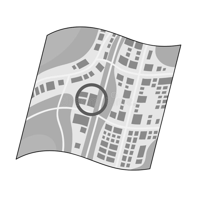 Location on the Map.Realtor Single Icon in Monochrome Style Vector ...
