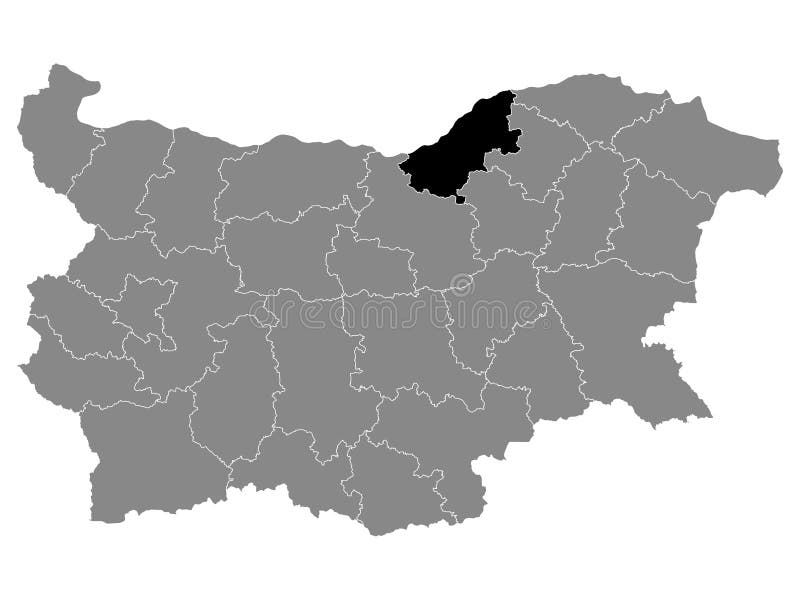 Location Map of Ruse Province Stock Vector - Illustration of burgas ...