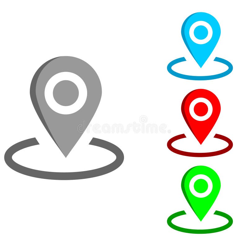 Location Map Vector Icon, Pin Pointer Illustration Symbol. Locate Sign ...