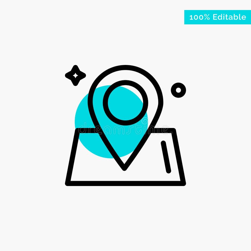 Location, Map, Way, World Turquoise Highlight Circle Point Vector Icon ...
