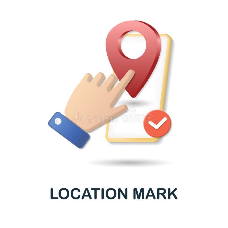 Location Mark Icon. 3d Illustration from Feedback Collection Stock ...