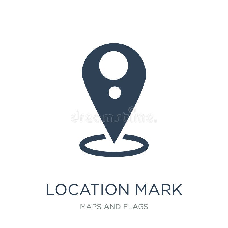 Location Mark Icon in Trendy Design Style. Location Mark Icon Isolated ...
