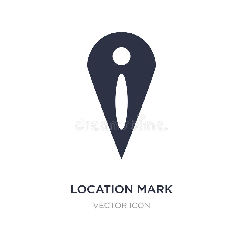 Location Mark Icon on White Background. Simple Element Illustration ...