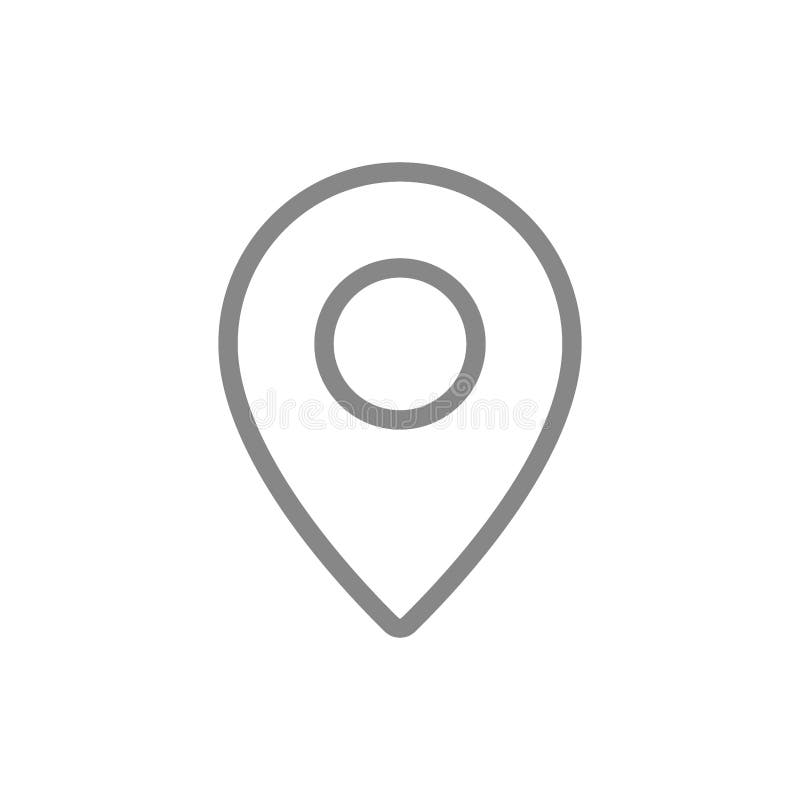 Location Mark Line Icon. Map Pointer Symbol and Sign Vector ...