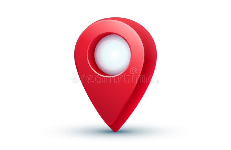 Location Mark Point, Red 3d Symbol, Map Search. Vector Illustration ...