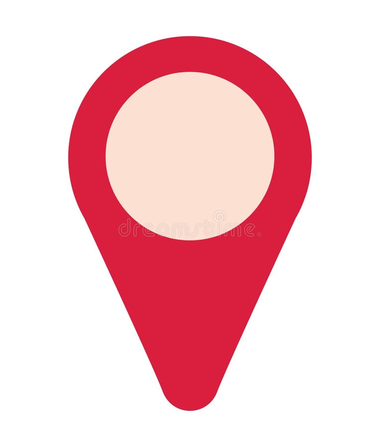Location Mark with a Red Color Stock Vector - Illustration of draw ...