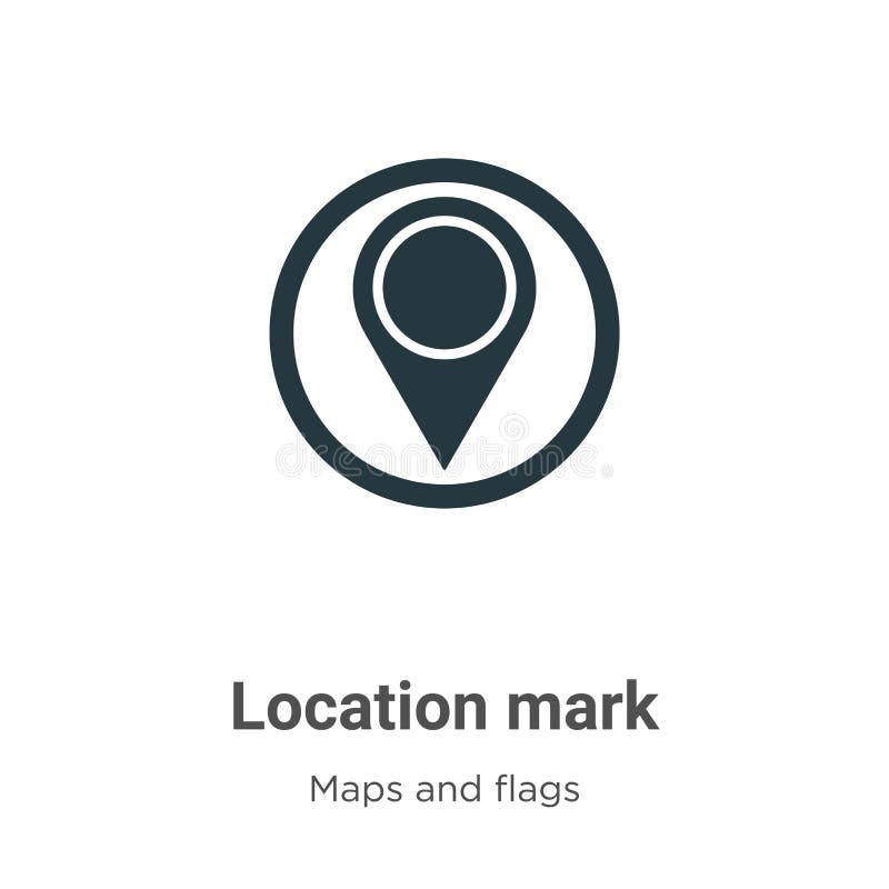 Location Mark Vector Icon on White Background. Flat Vector Location ...