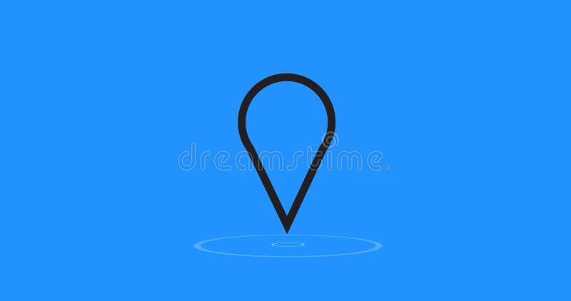 3D Location Pinpointer with Circles Forming Under it. Stock ...