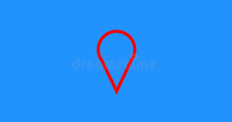 3D Location Pinpointer with Circles Forming Under it. Stock ...
