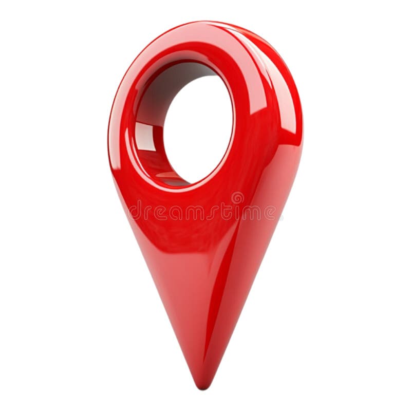 Location Marker Pin Icon Against Transparent Background for Mapping ...