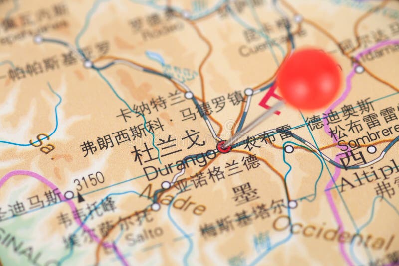 Location of the Mexican City of Durango on the Map Editorial Photo ...