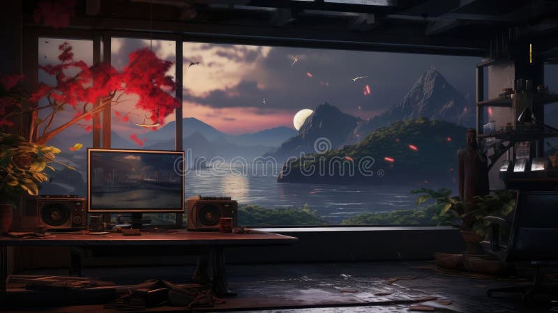 Location for a Modern AAA Game Stock Image - Image of building, stand ...