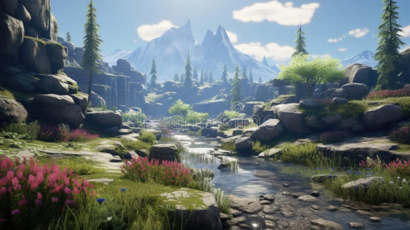 Location for a Modern AAA Game Stock Image - Image of banks ...