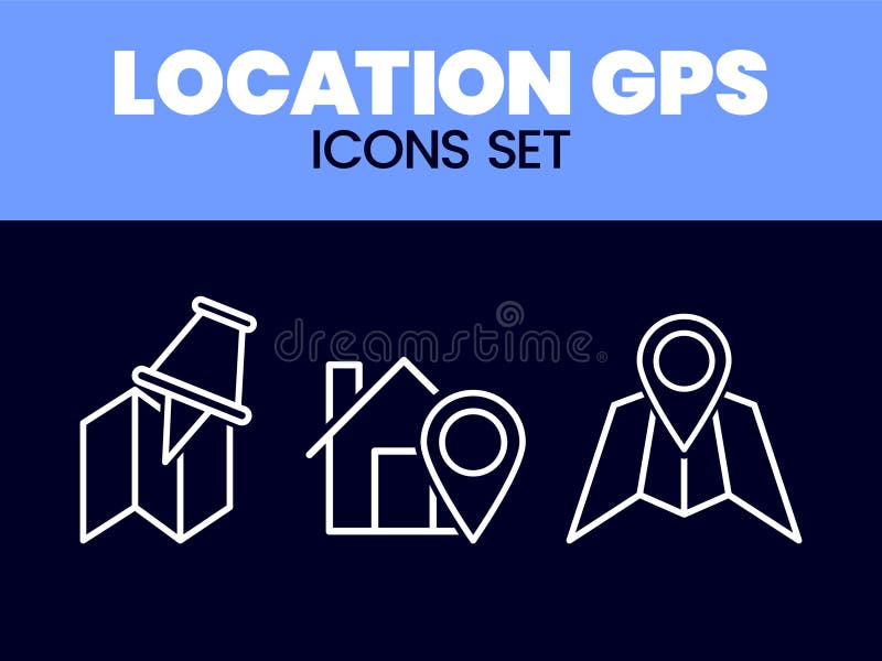 Location Navigation Icon Sets Vector Illustration GPS Map Icon Sets ...