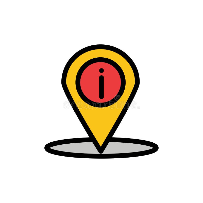 Location, Navigation, Place, Info Flat Color Icon. Vector Icon Banner ...