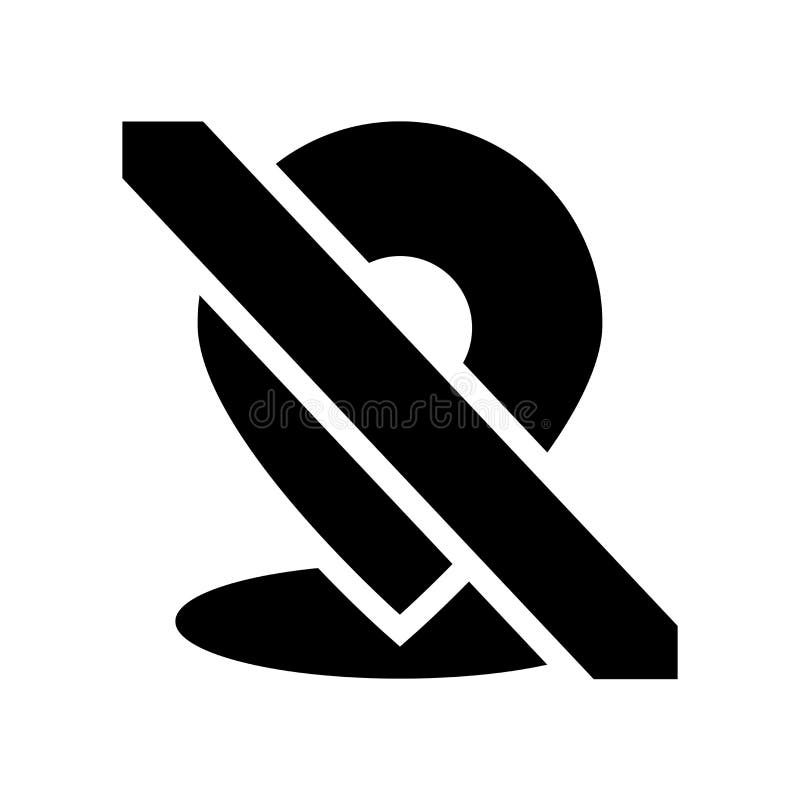 Location Off Icon. Trendy Location Off Logo Concept on White Background ...