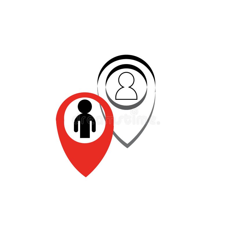 Location people icon stock illustration. Illustration of mystery ...