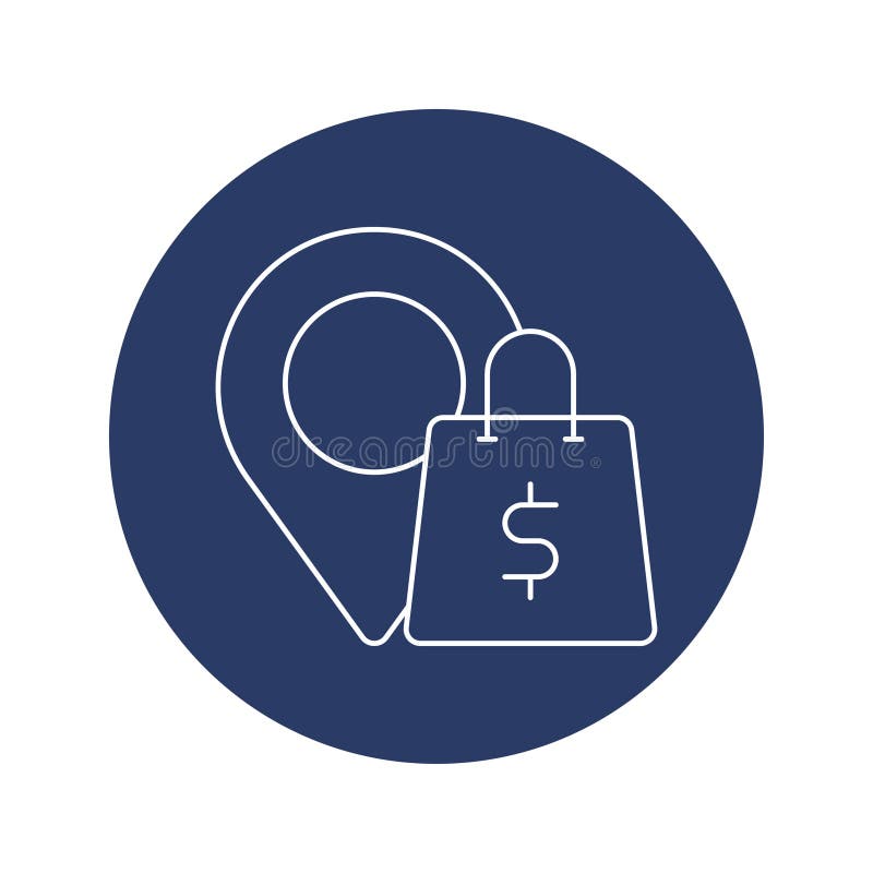 Location Pin, Pin, Bag, Online Delivery Icon Stock Vector ...