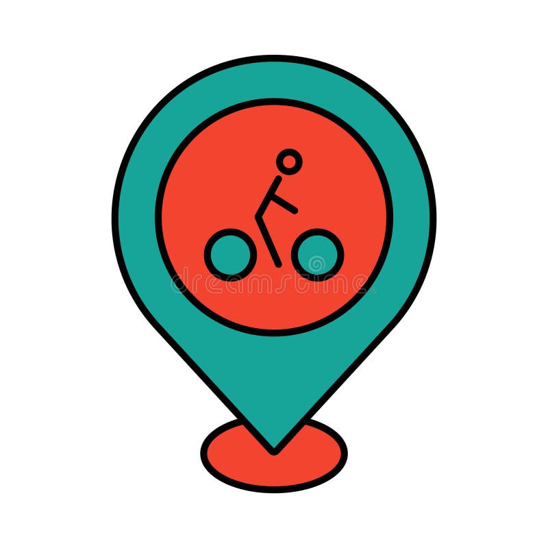 Location, Pin, Bicycle, Cycle Riding, Bicycle Riding Location Pin Icon ...