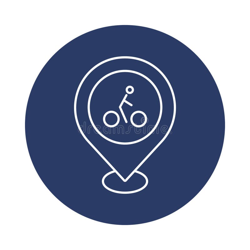 Location, Pin, Bicycle, Cycle Riding, Bicycle Riding Location Pin Icon ...