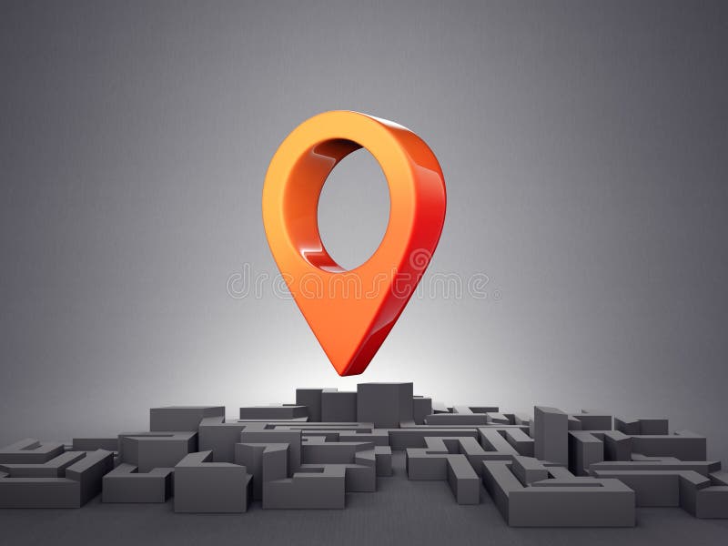 Location pin stock illustration. Illustration of city - 141965001