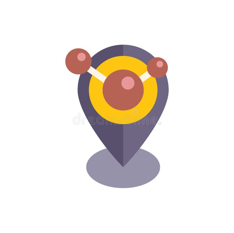 Location Pin Pointing Network Sharing Location Icon Stock Vector ...