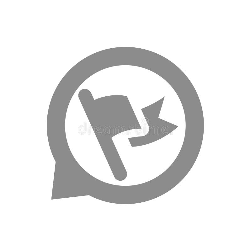 Location Pin with Flag Vector Stock Vector - Illustration of pictograph ...