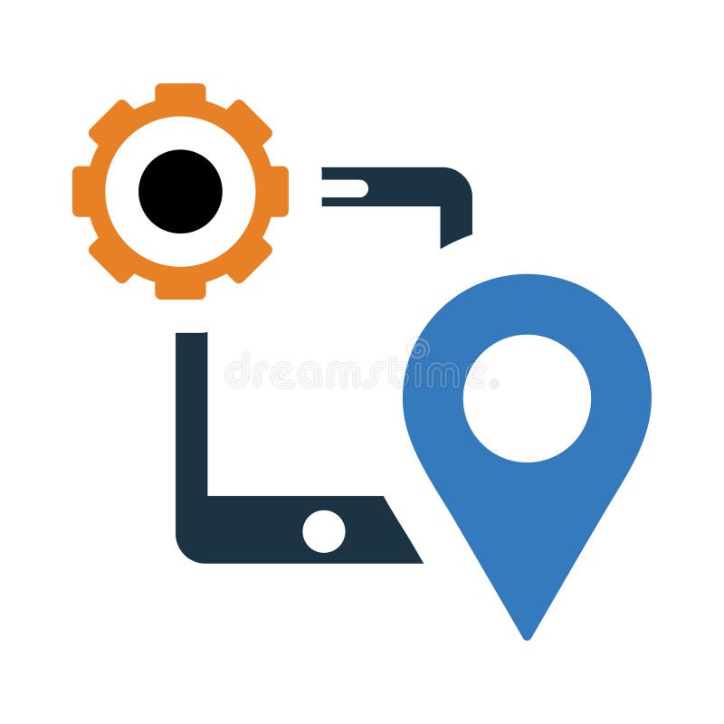 Location, Pin, Location Pin, Gear, Setting, Location Pin Setting Icon ...