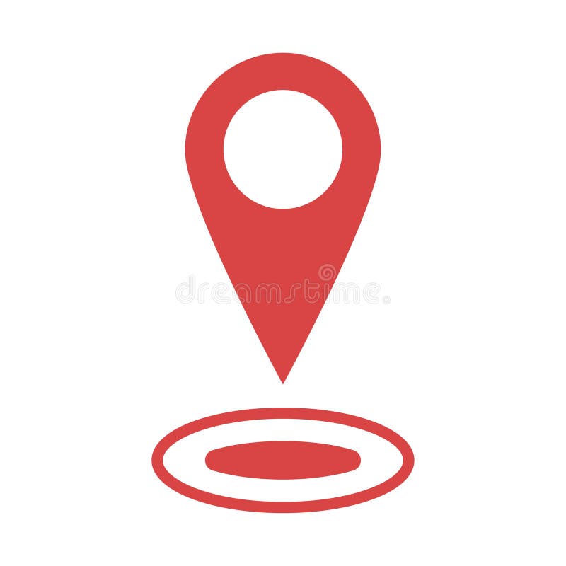 Location Pin, Geolocation Icon. Vector Illustration of the Designation ...