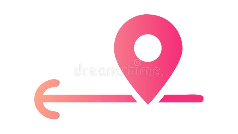 Location Pin with Horizontal Line, Representing Specific Point, Vector ...