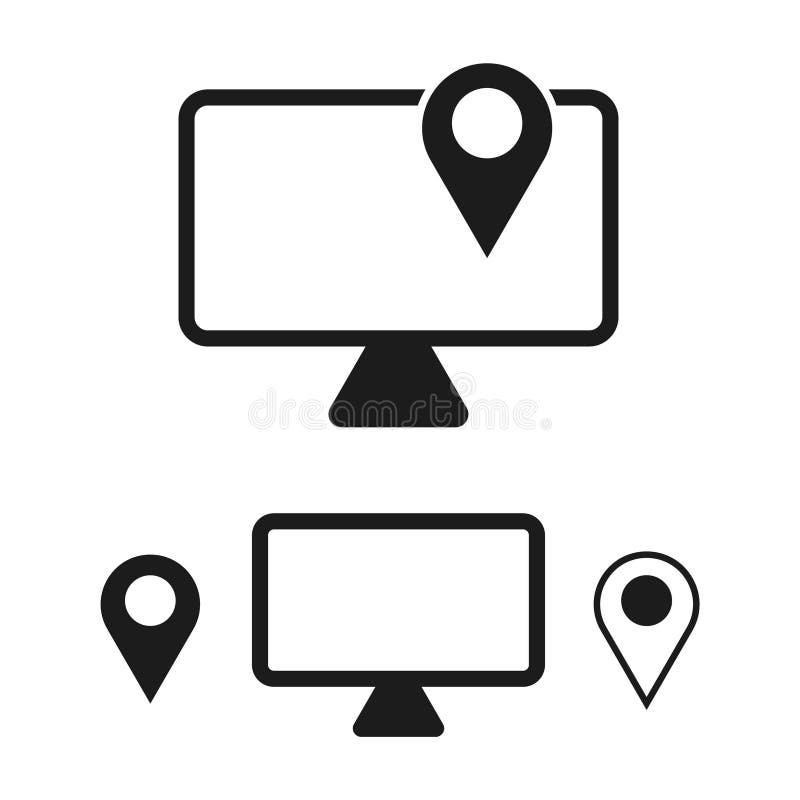 Location Pin Icon. Desktop Marker Vector. Navigation Symbol Concept ...