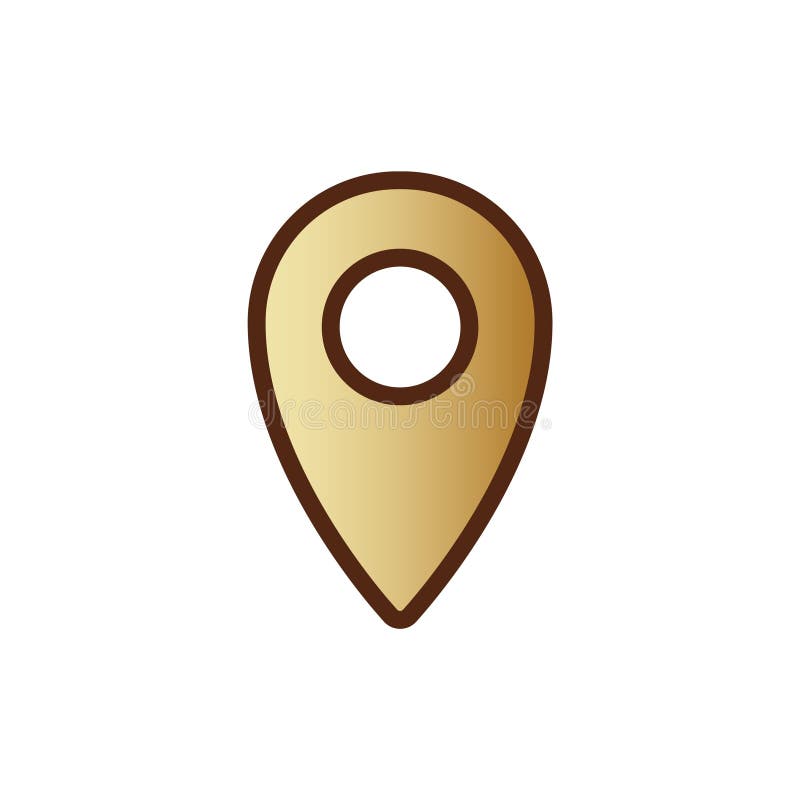 Red Location Icon with Circular Rings for Navigation and Map ...