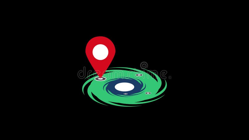 Location Pin Icon Motion Graphics Animation with Alpha Channel ...