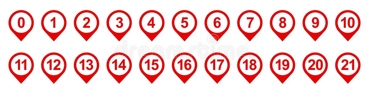 Number Icons Pin Stock Illustrations – 2,511 Number Icons Pin Stock ...