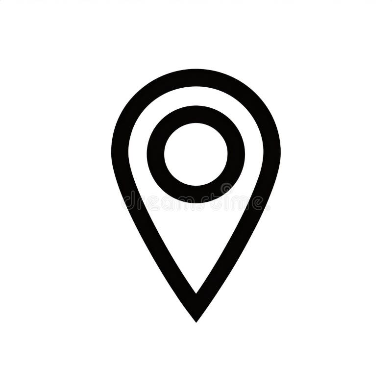 Location Pin Icon Representing Geographic Positioning, Digital Mapping ...