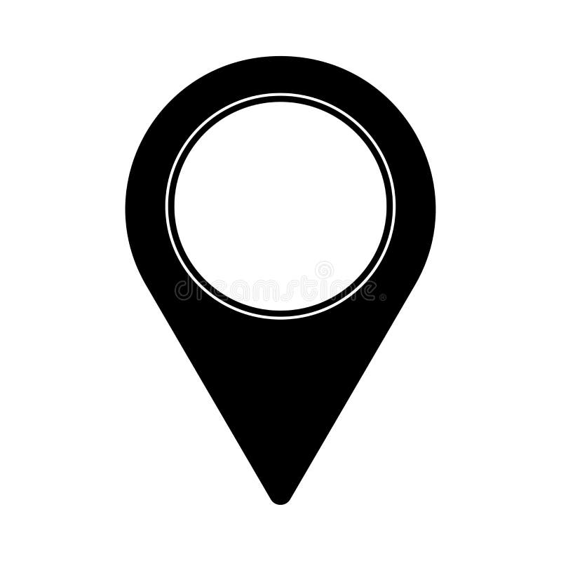 Location Pin Solid Black Icon with White Stroke in White Background ...