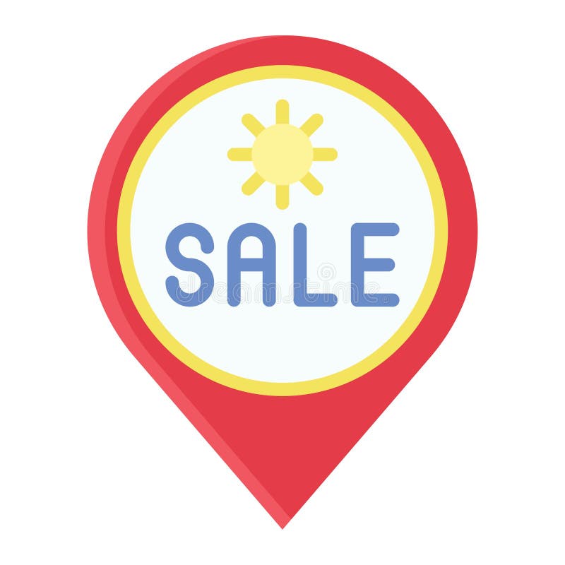 Location Pin Icon, Summer Sale Related Vector Stock Vector ...
